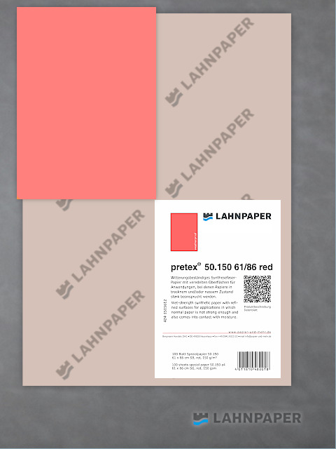 pretex® 50.150 rot - 61x86 cm - 100 Bogen - Nassfestes, beidseitig ...